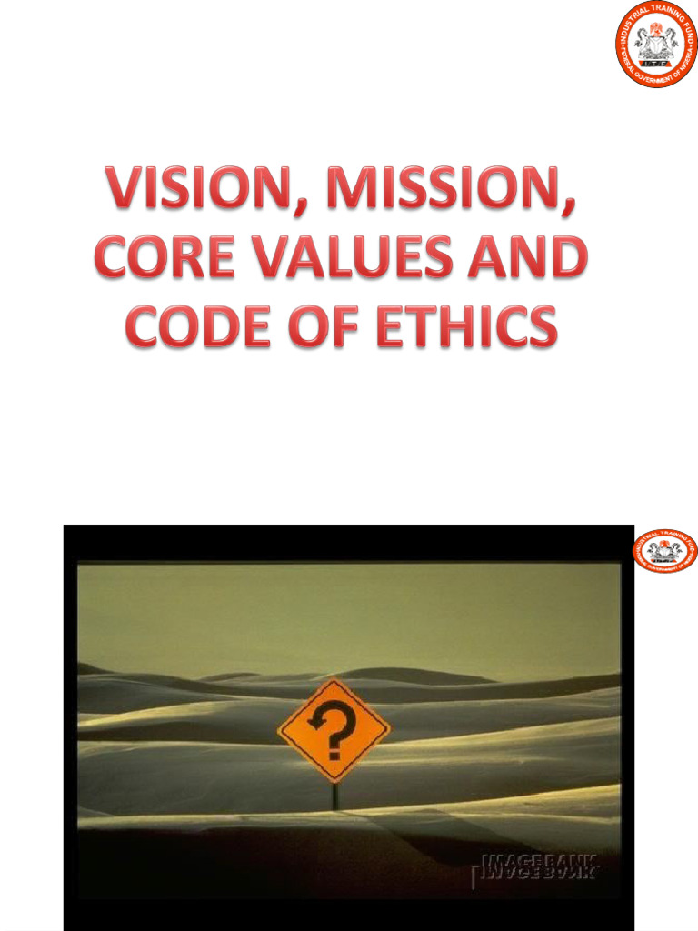 Vision, Mission Statement of ITF and Core Values | PDF | Value (Ethics ...