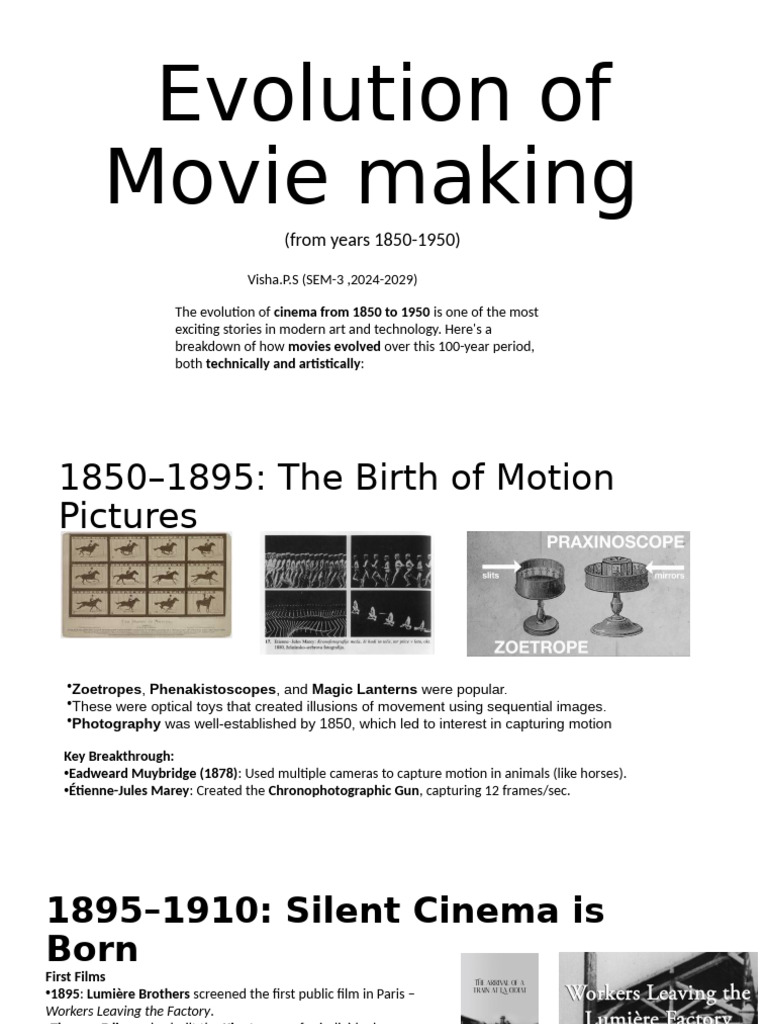 Evolution of Movie Making | PDF | Silent Film