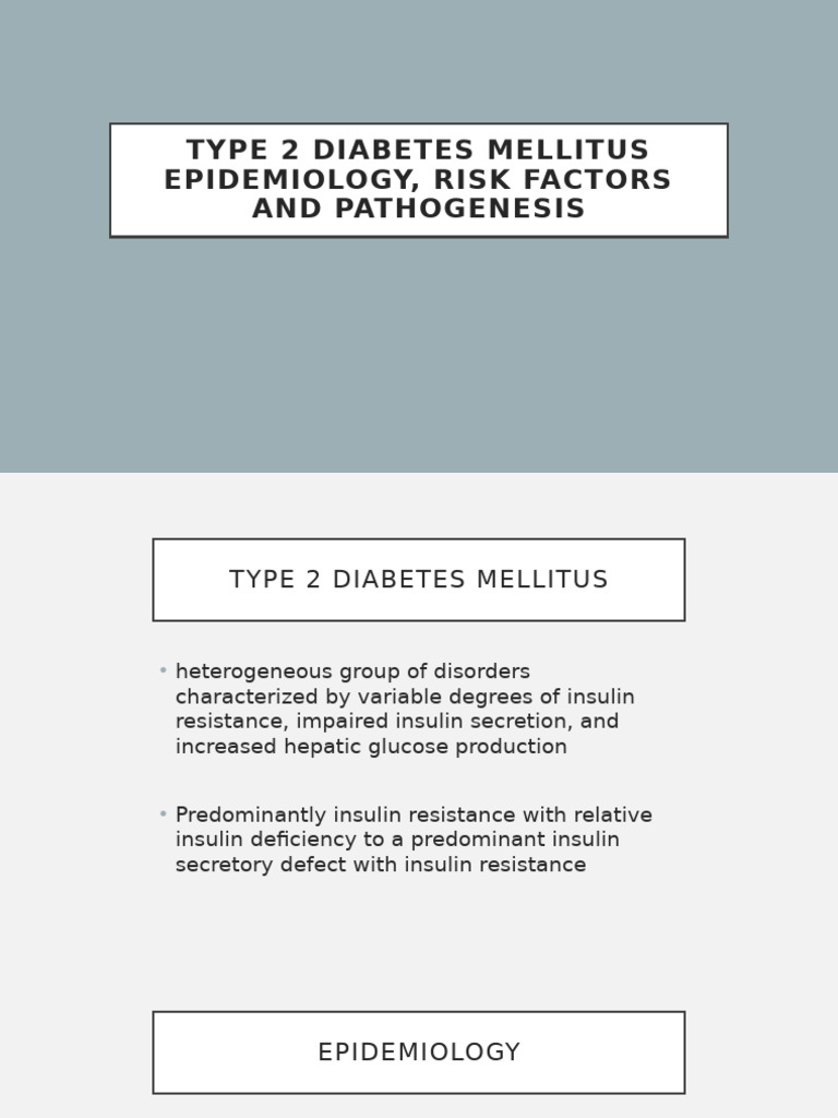 Type 2 Diabetes: Epidemiology & Pathogenesis | PDF | Diabetes | Insulin ...