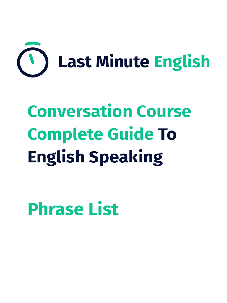 1 - Phrase List - Greetings | PDF