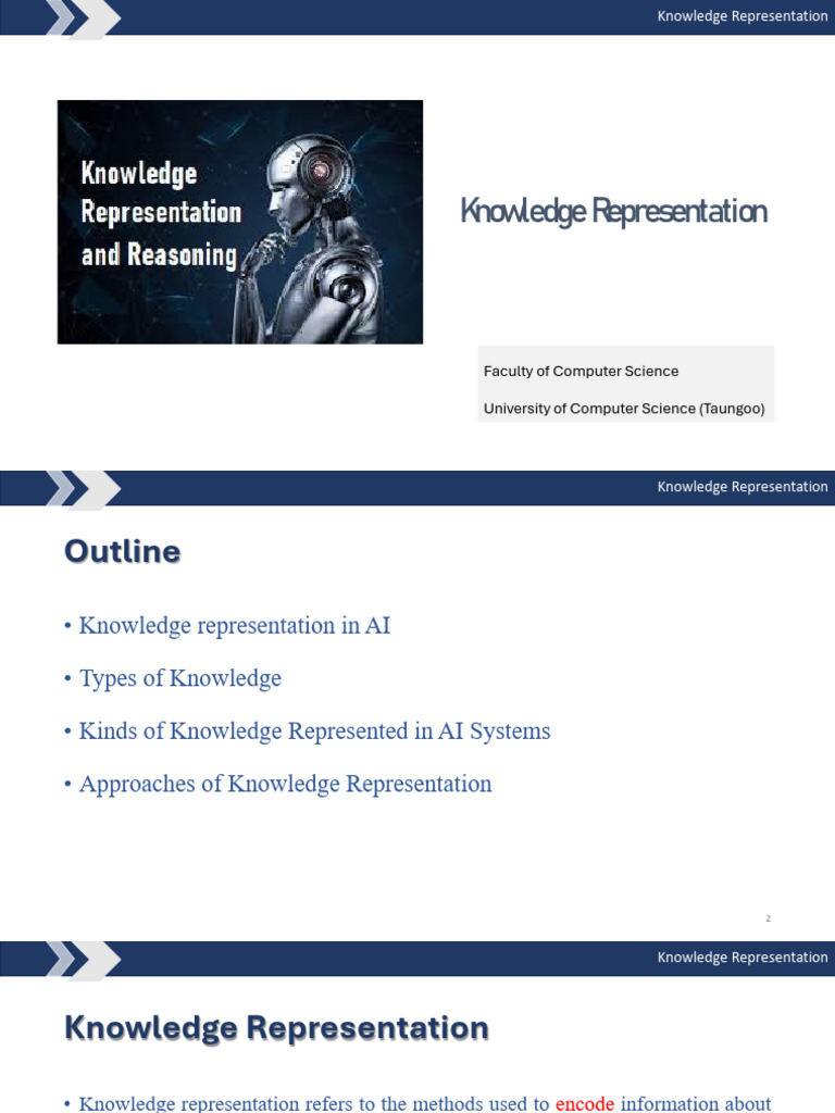 Knowledge Represenatation 1 | PDF | Knowledge Representation And ...