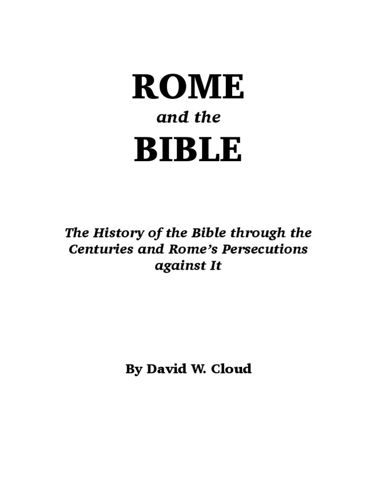 Rome and The Bible | PDF | Elder (Christianity) | New Testament