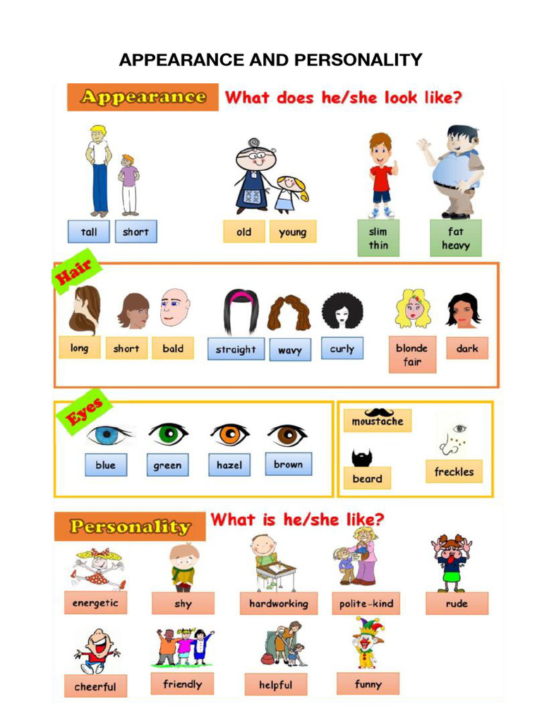 Appearance and Personality Summer School | PDF