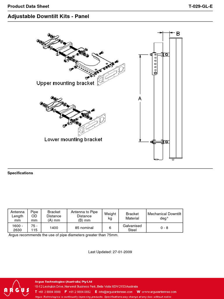 T-029-GL-E (Mech Tilt Bracket) | PDF