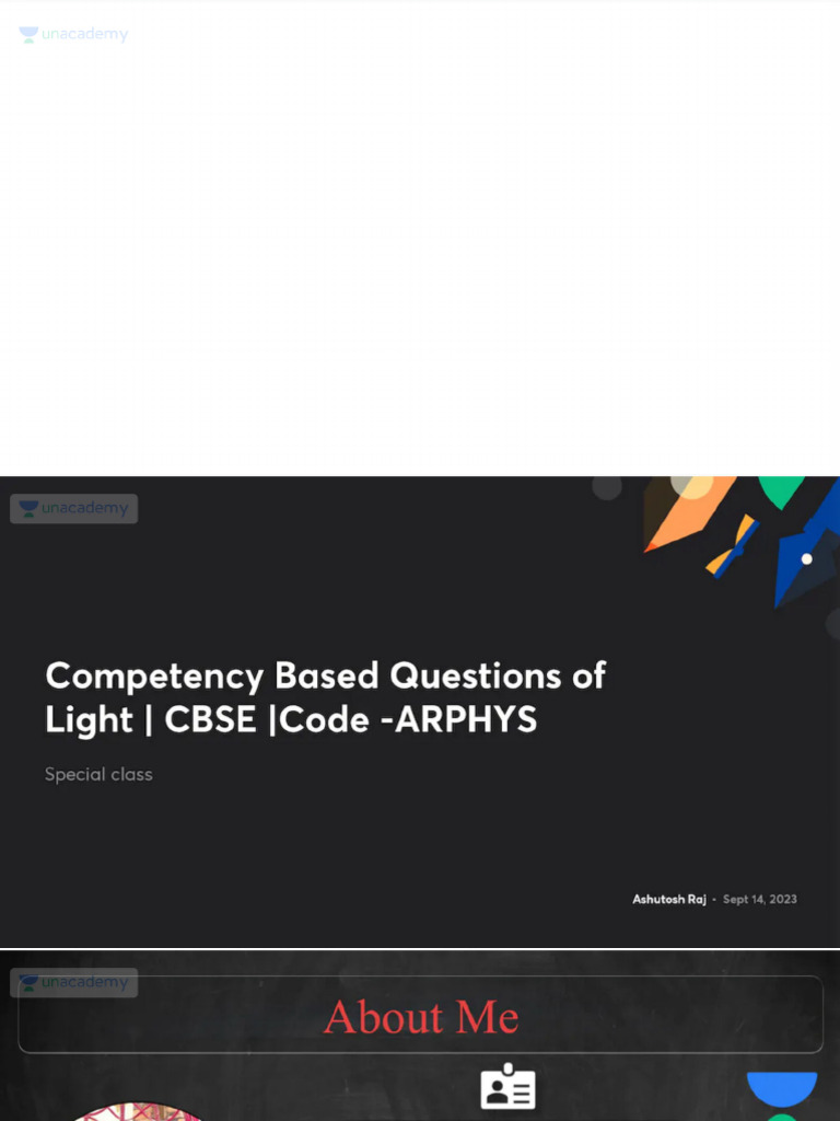Competency Based Questions of Light CBSE Code ARPHYS With Anno | PDF
