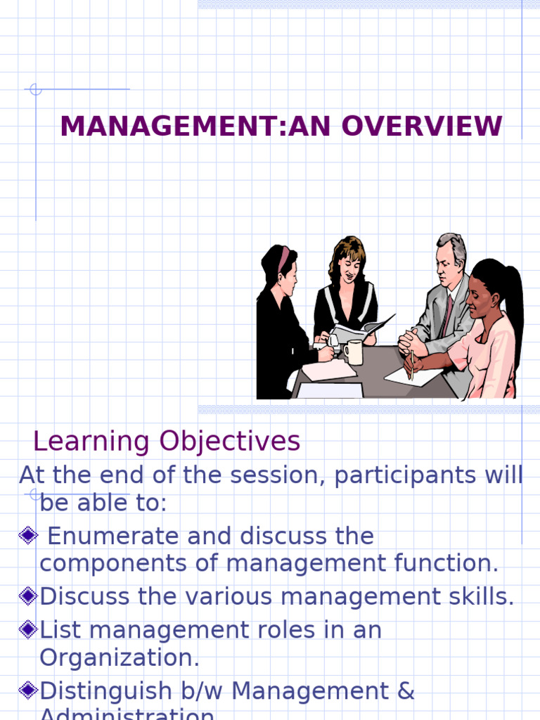 Overview of Management Functions and Skills | PDF | Goal | Leadership