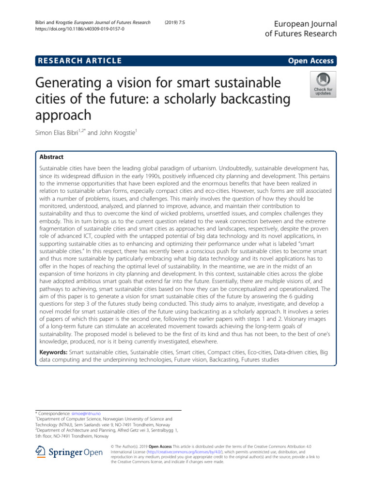 Vision for Smart Sustainable Cities | PDF | Sustainability ...