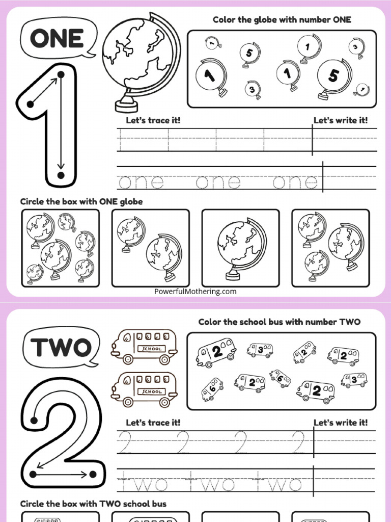 Numbers 1-10 Activity Worksheets | PDF