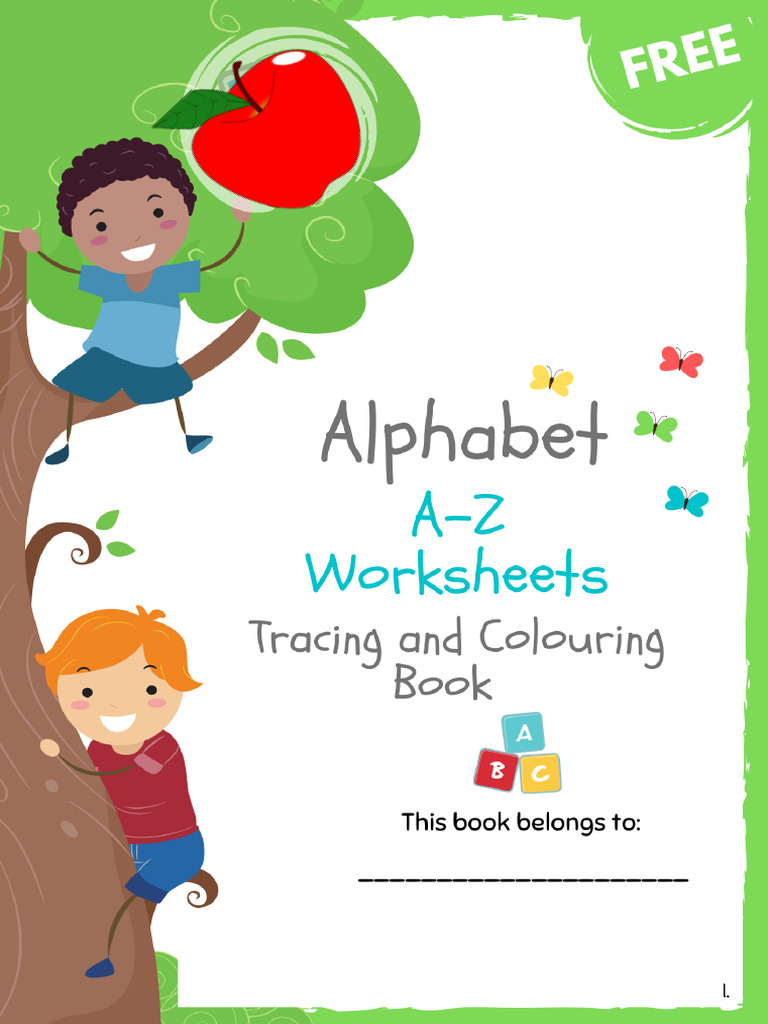 Alphabet A-Z Worksheets Coloring and Tracing English Created Resources ...