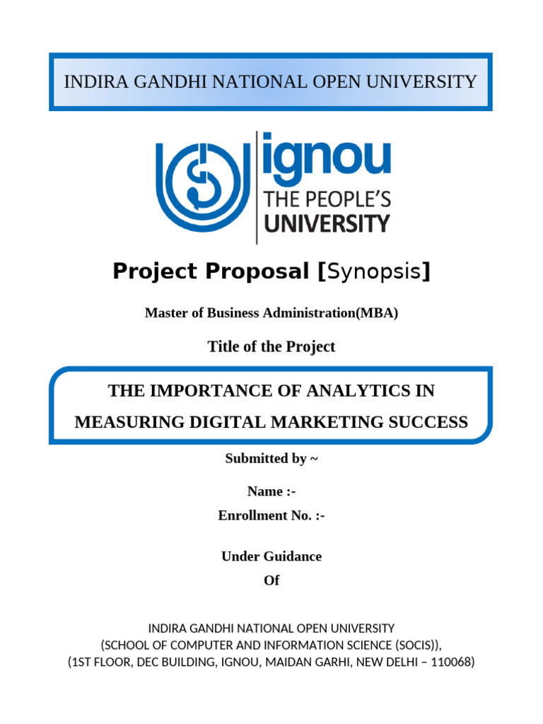 Project Proposal (Front Page) | PDF
