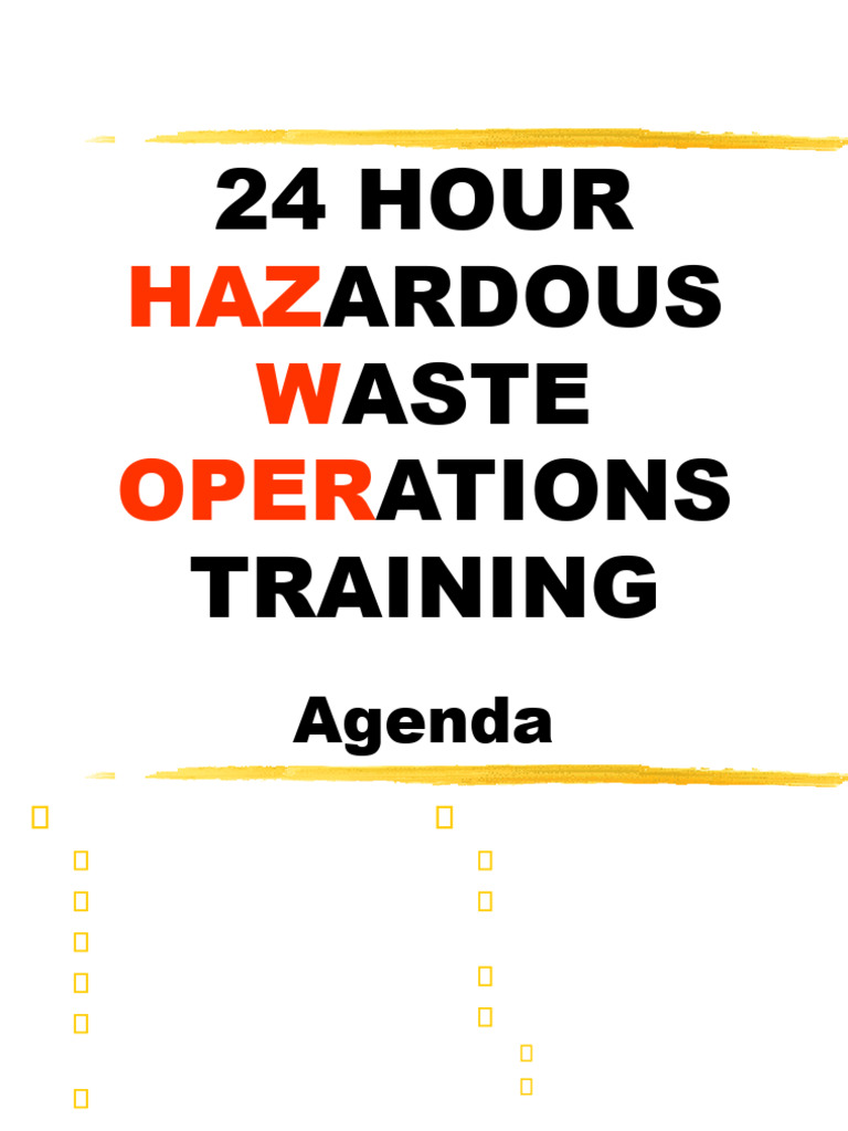 Hazardous Waste Oprations o | PDF | Resource Conservation And Recovery ...