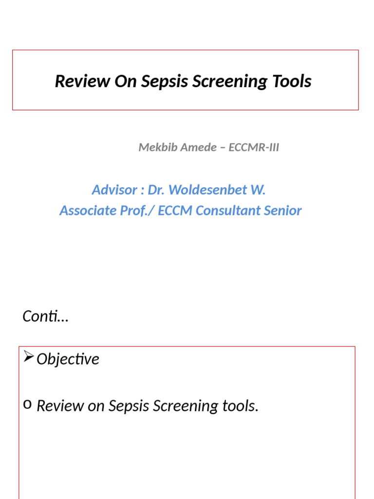 Sepsis Screening Tools | PDF | Sepsis | Medical Specialties