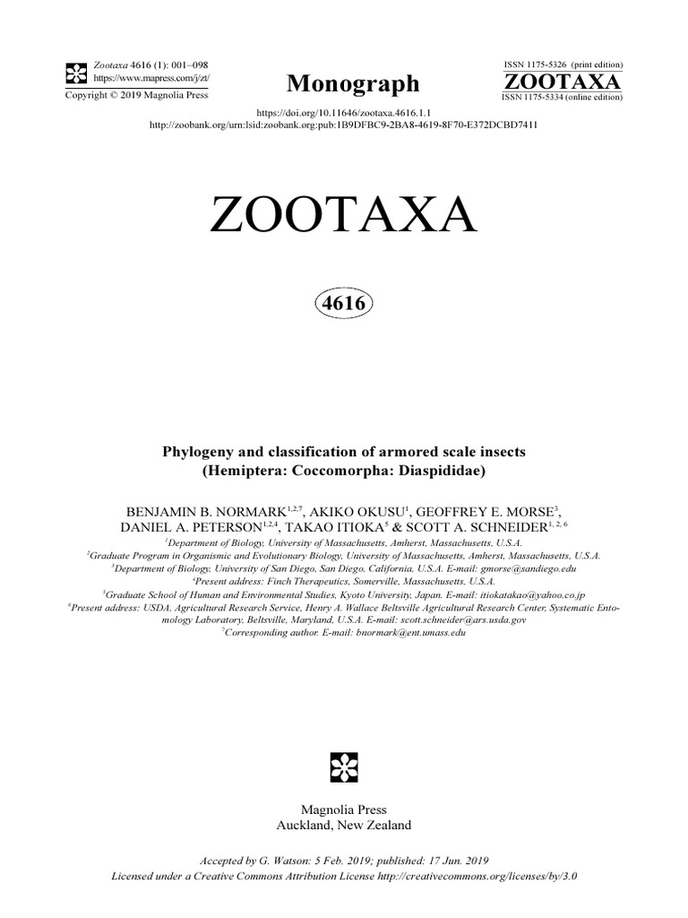 Zootaxa: Monograph | PDF | Polymerase Chain Reaction | Akaike Information Criterion