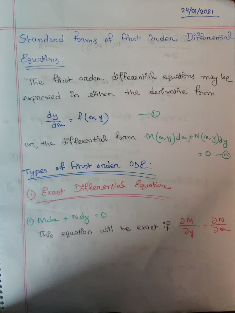 Exact Eqn | PDF