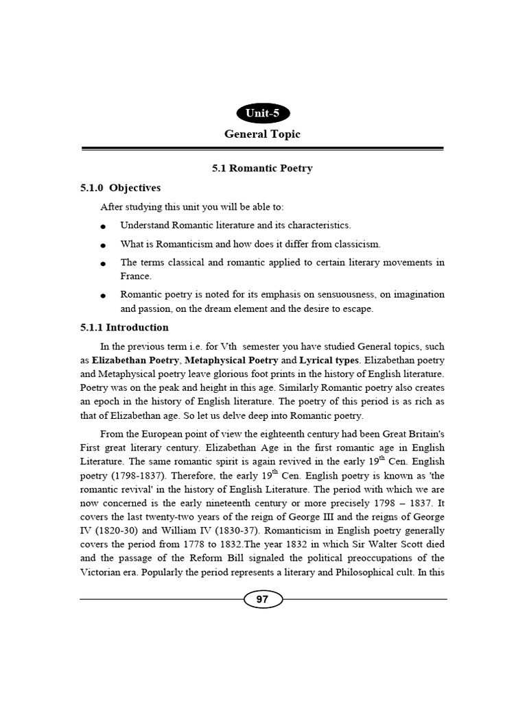 Understanding Romantic Poetry | PDF | Romanticism | John Keats