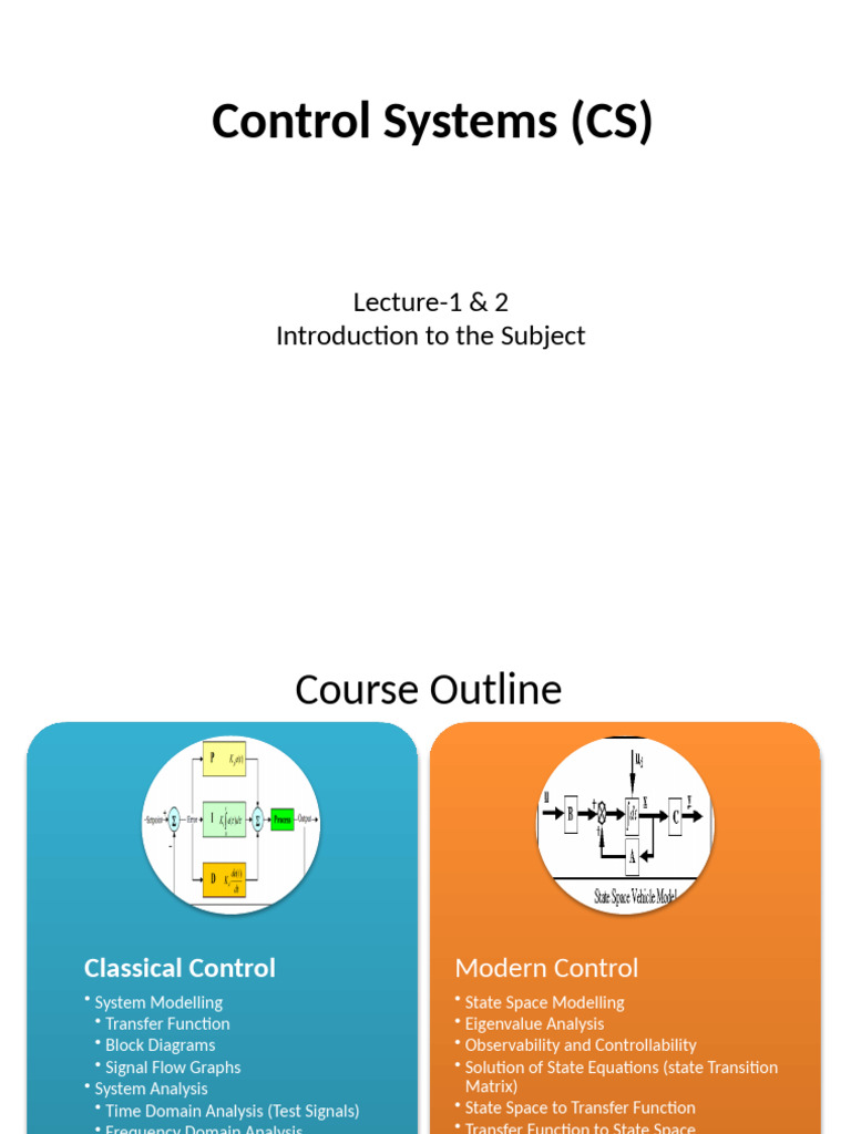 Lecture 1 2-Introduction CS | PDF | Control Theory | Feedback
