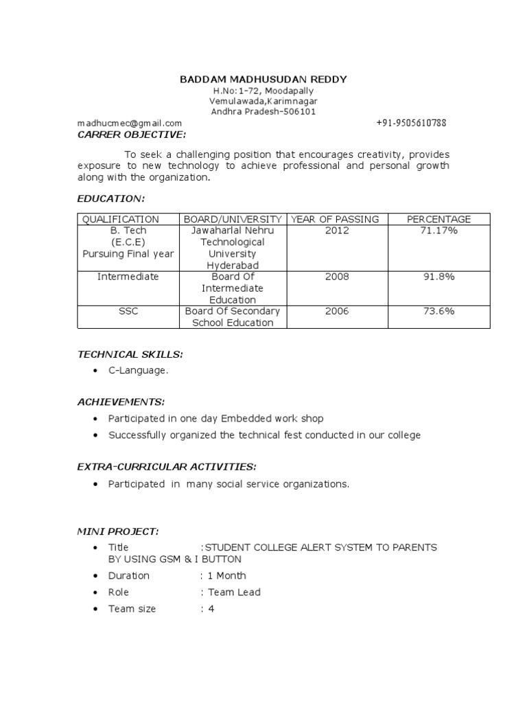 Madhu Resume | PDF