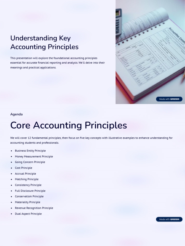 Understanding Key Accounting Principles | PDF | Expense | Accounting
