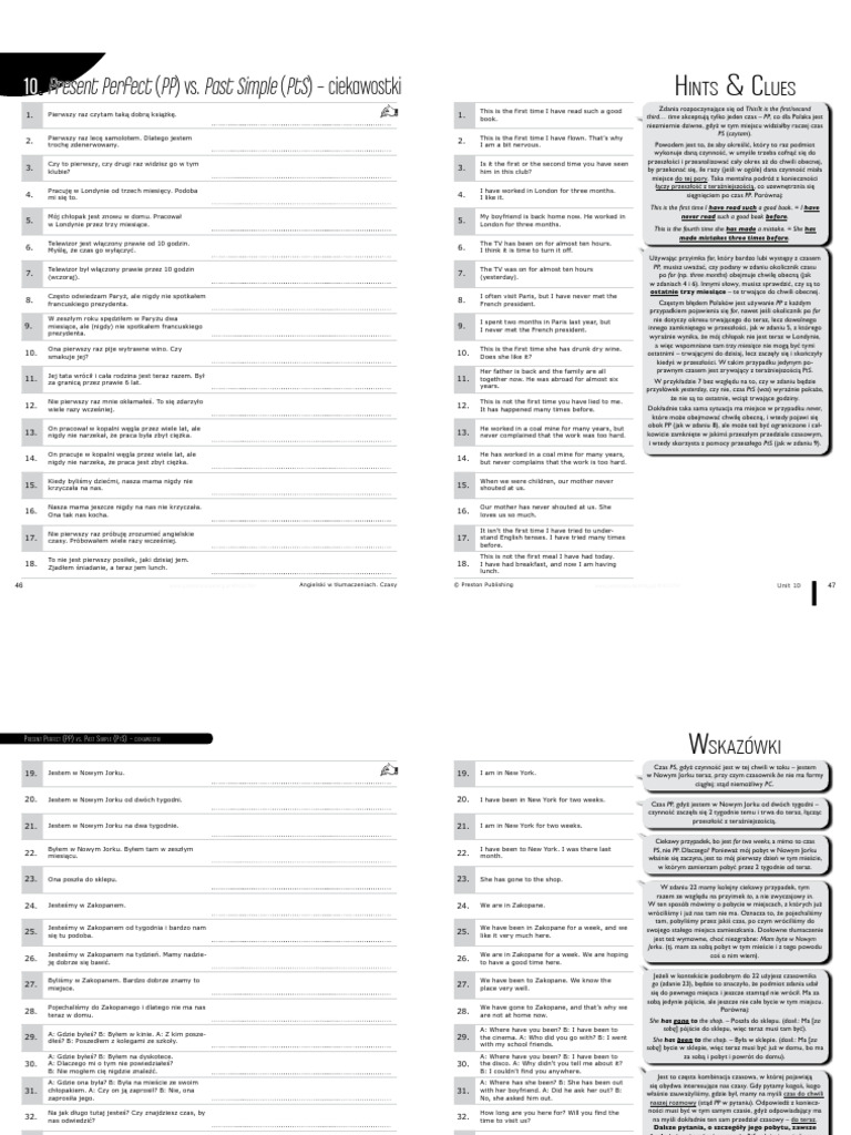 Present Perfect Past Simple | PDF