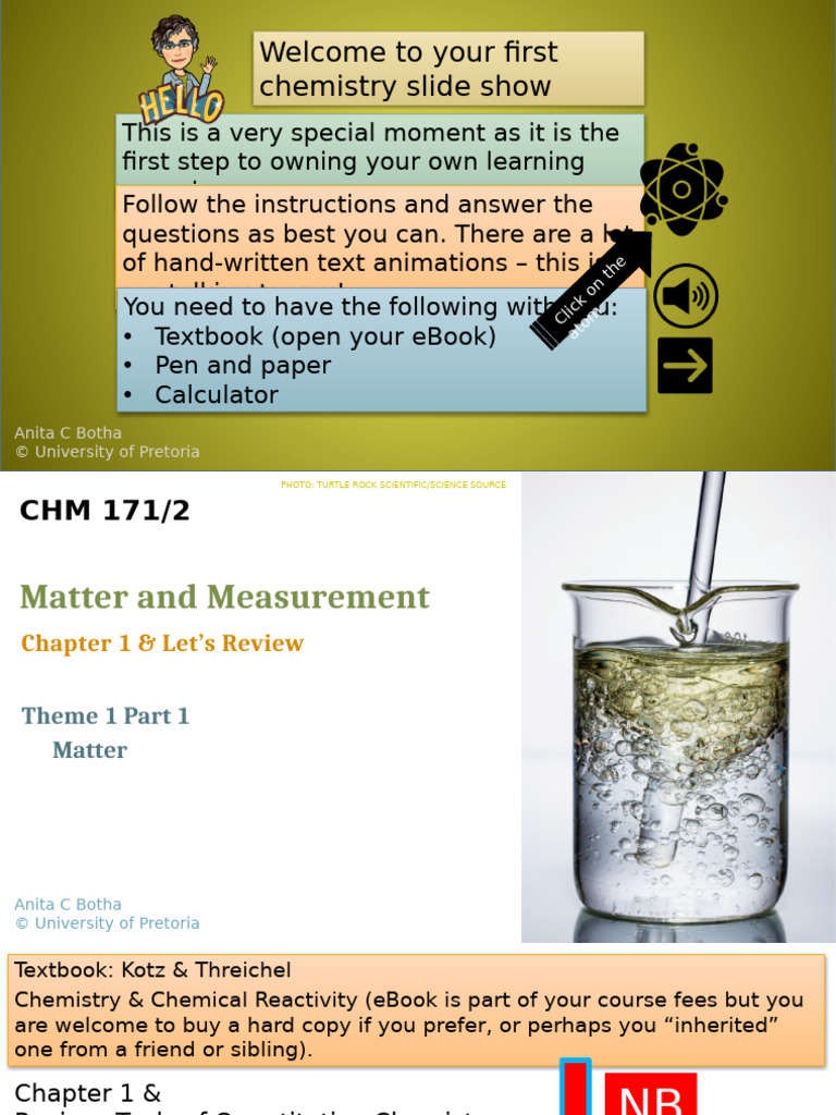 Theme1 - Part1 - Matter (Ch1) - ACB - CHM171 - 2022 | PDF | Physical ...