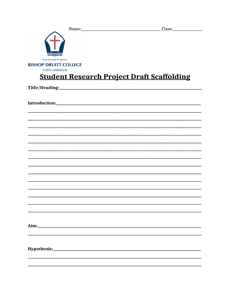 Student Research Report Draft Scaffolding Booklet 2025 | PDF | Chess ...
