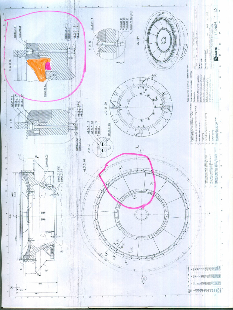 Grinding Table Assembly Line G (DRG & Part List) | PDF