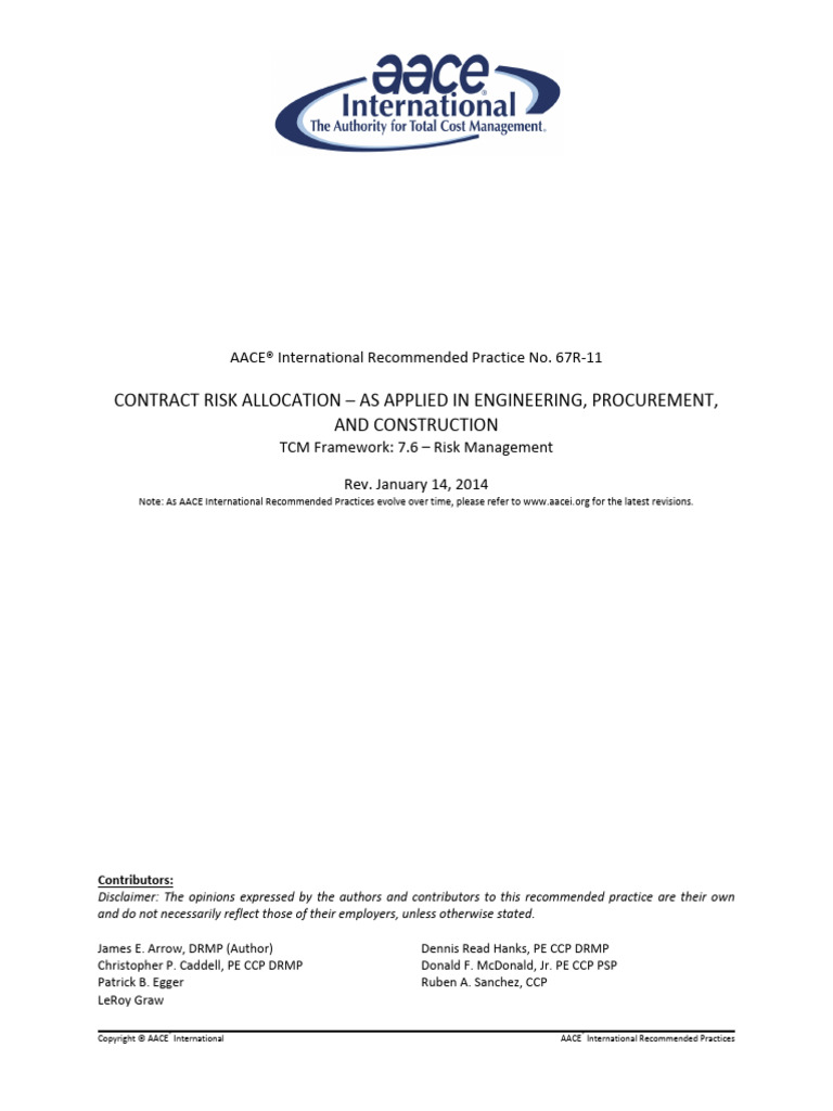 Contract Risk Allocation in EPC Projects | PDF | Indemnity | Business Law