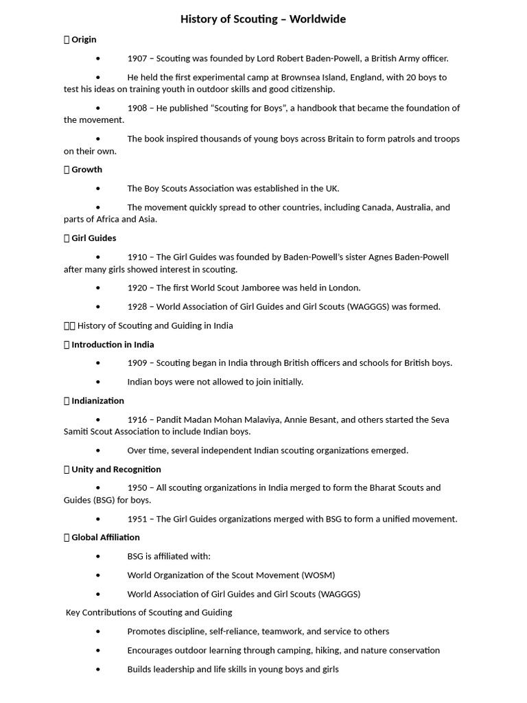 History of Scouting | PDF