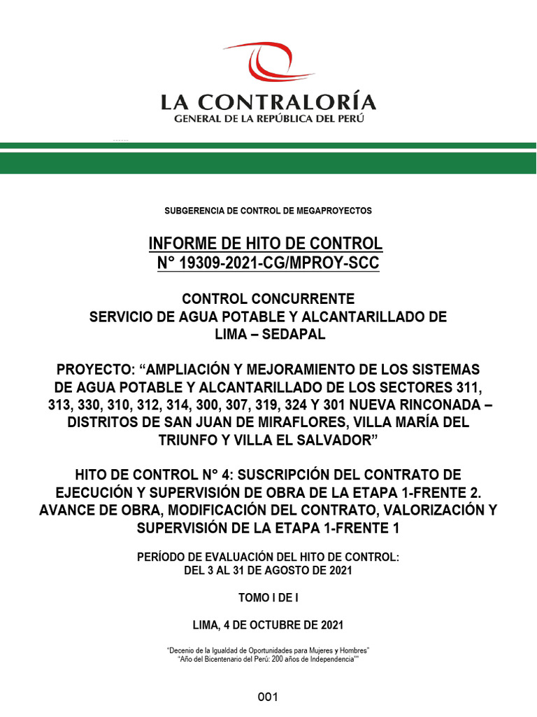 Informe 4 (Informe de Hito de Control #4) | PDF | Túnel | Tubería ...