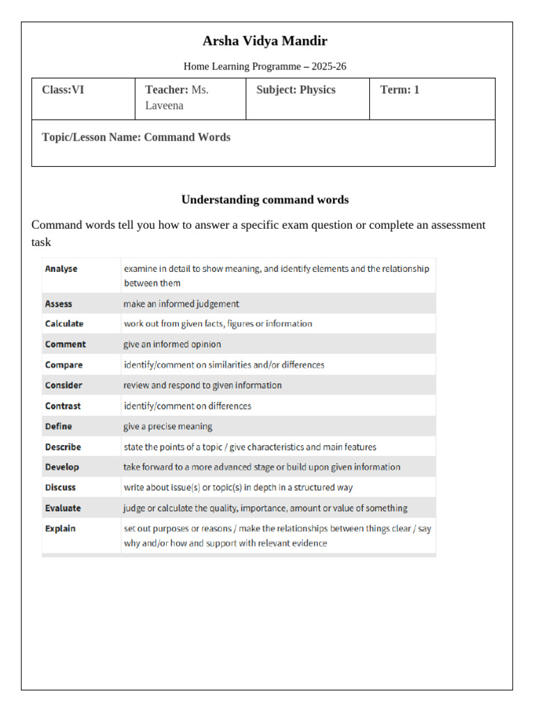 File 1751857193 Command Words | PDF