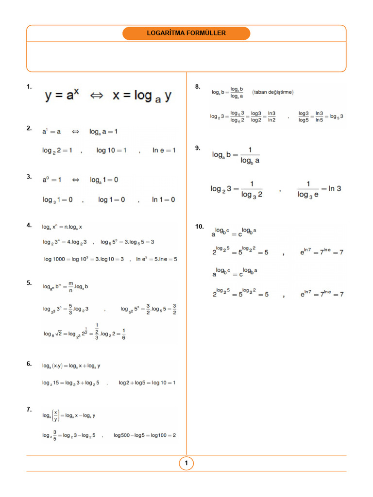LOGARİTMA | PDF