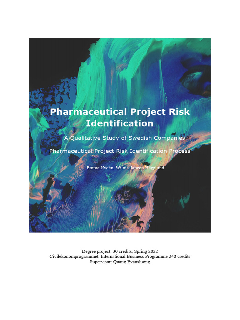 Pharma Project Risk Identification | PDF | Risk | Reality