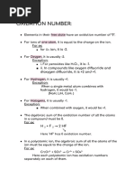 Oxidation Number Chart of All Elements | PDF | Redox | Chlorine