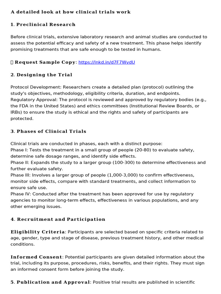 Phases of Clinical Trials | PDF