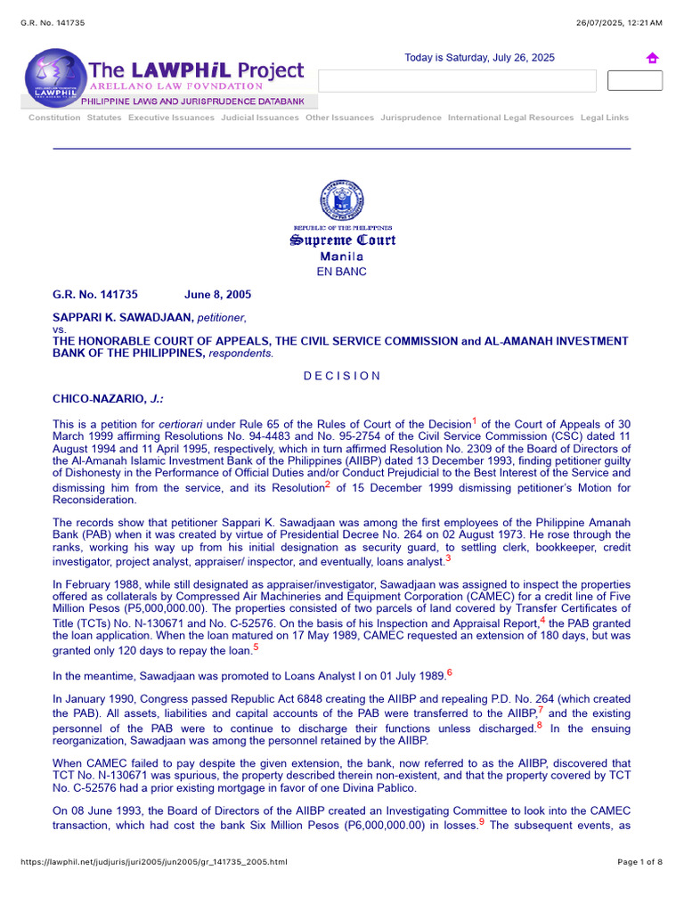 07 - Sawadjaan vs. CA G.R. No. 141735 | PDF | Appeal | Certiorari