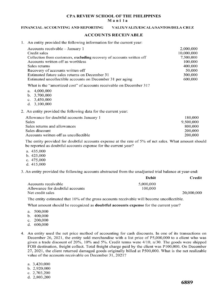 Accounts Receivable | PDF