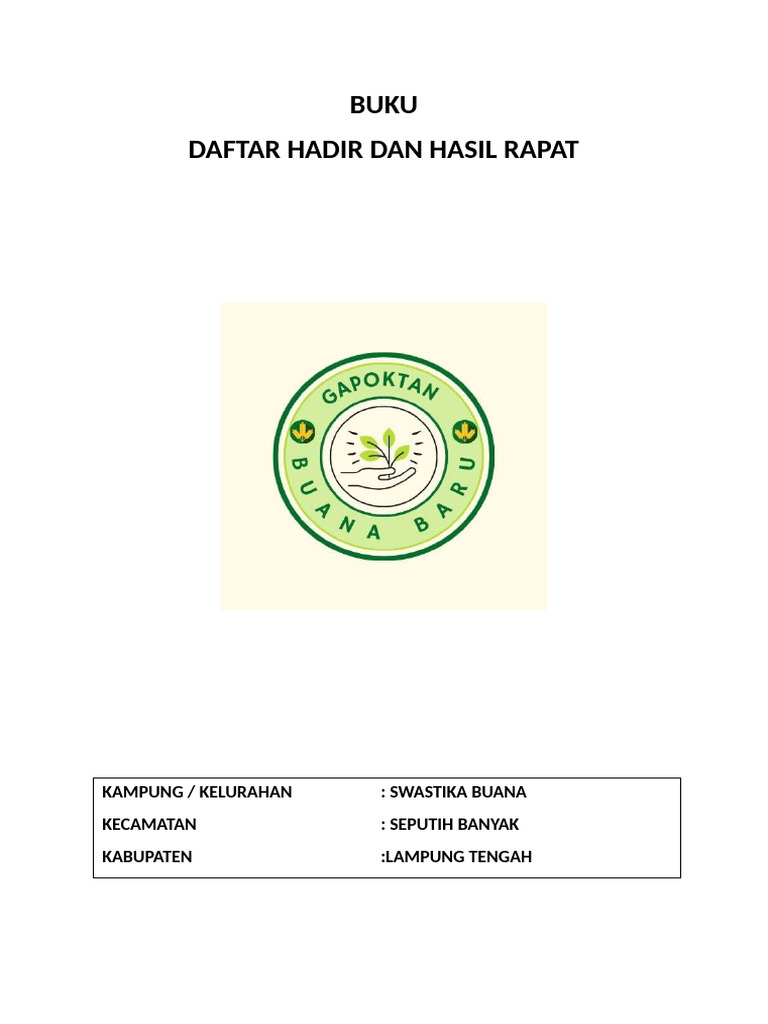 Absensi Hadir Rapat | PDF