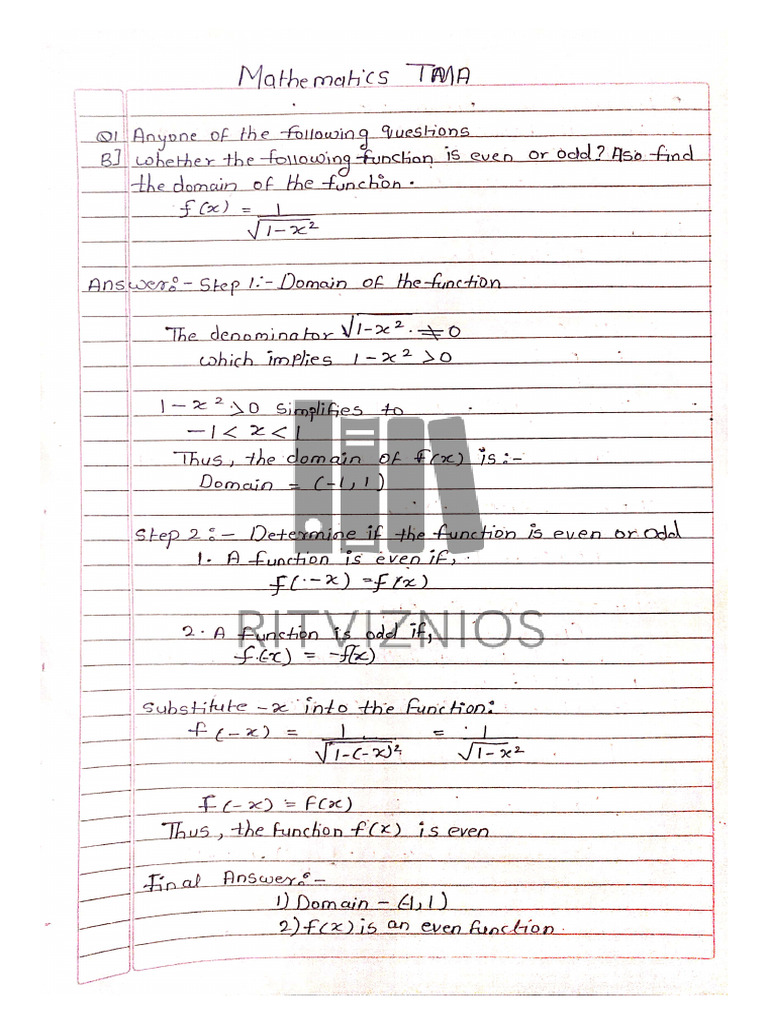 12th Handwritten Maths | PDF