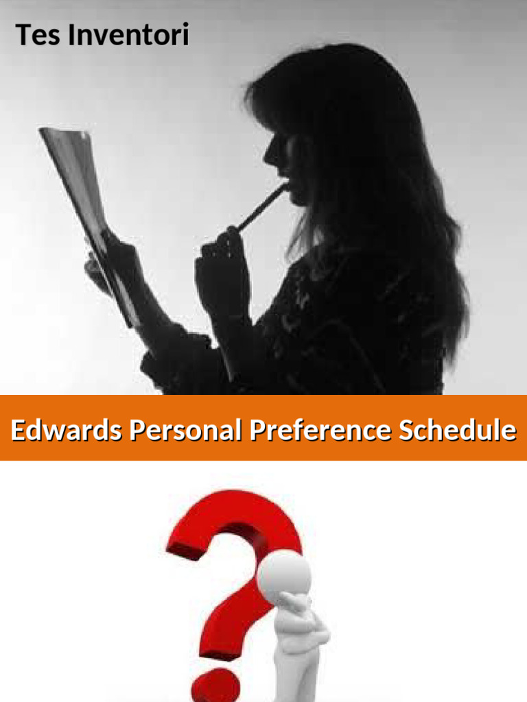 EPPS: Inventori Kebutuhan Pribadi | PDF | Tests | Behavioural Sciences