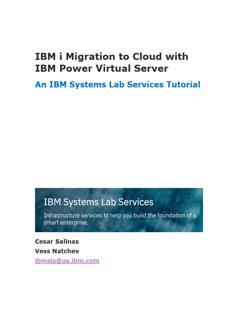 IBM i Migration to PowerVS Guide | PDF | Backup | Computing