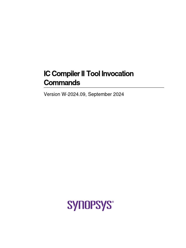 IC Compiler II Tool Invocation Commands | PDF | Command Line Interface | Computer Programming