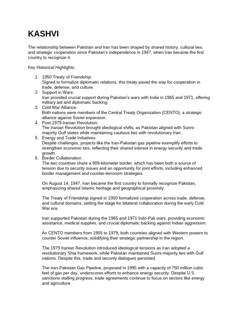 Kashvi | PDF | Pakistan | Iran