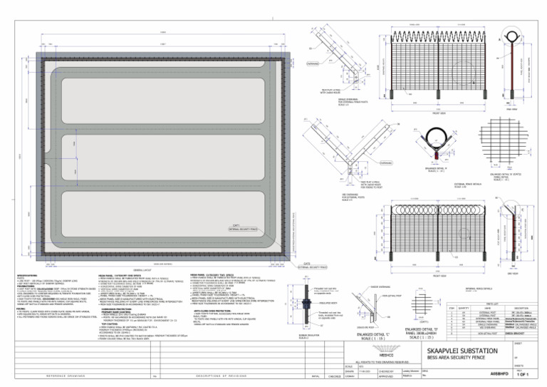 A0 Layout Security Fence Skaaplvei-A0sbhfd-Updated | PDF