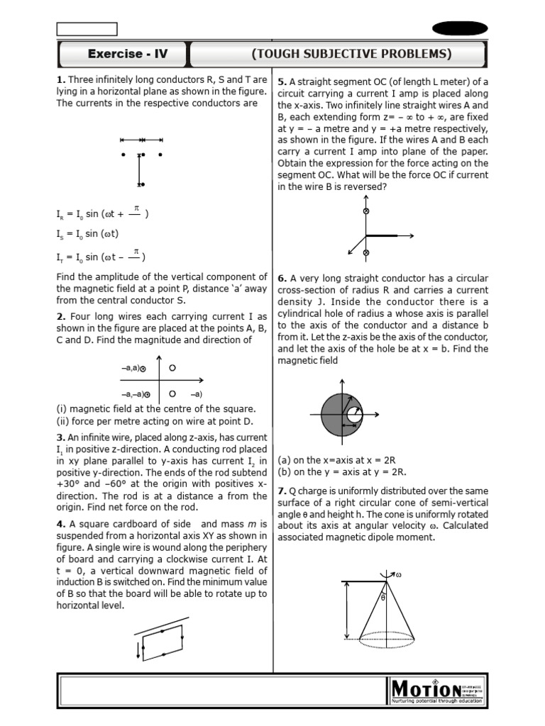 Magnetism Problems and Solutions | PDF | Magnetic Field | Electron