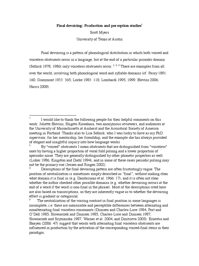 Final Devoicing in Phonological Systems | PDF | Syllable | Vowel