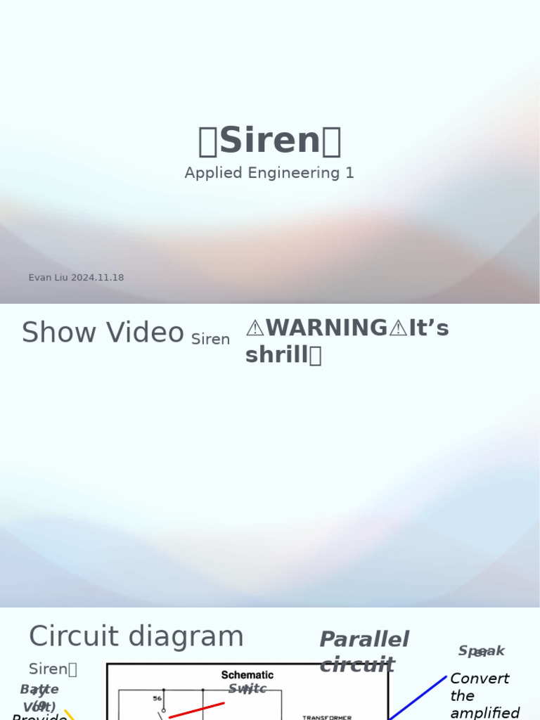 Siren Circuit | PDF