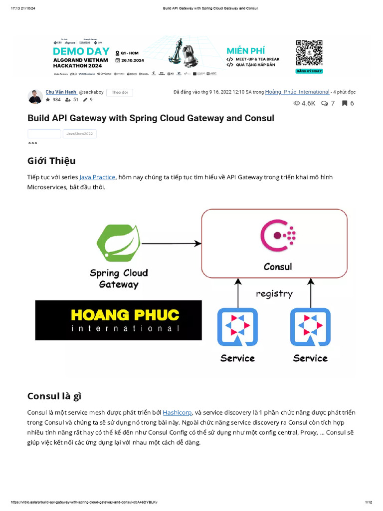 Build API Gateway With Spring Cloud Gateway and Consul | PDF