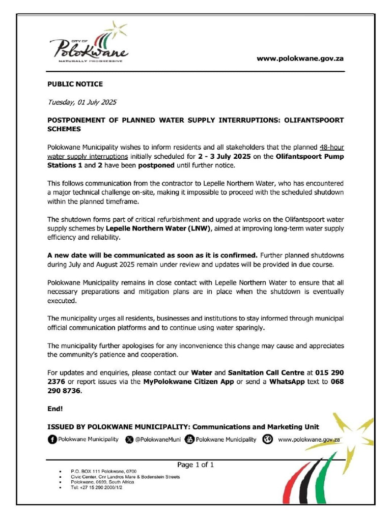 Water Shortage Report 2025 | PDF