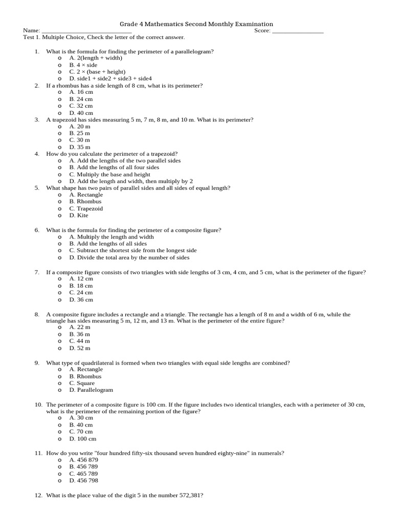 PT Week 3 Math Deped Corner Digitals | PDF | Rectangle | Length