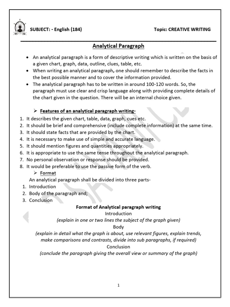 Class 10 Analytical Paragraph Guide | PDF | Poverty | Poverty ...